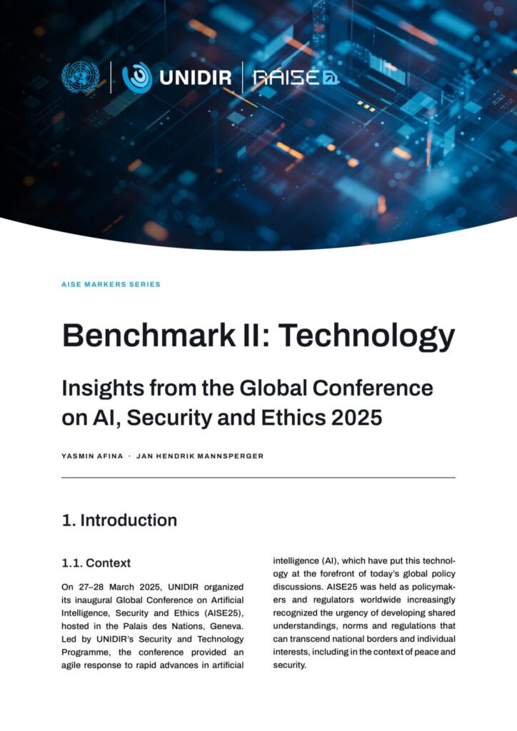 Benchmark II: Technology – Insights from the Global Conference on AI ...